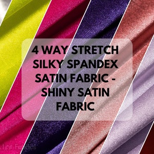 Gold 4 Way Stretch Silky Spandex Satin Fabric by the Yard | Shiny Satin ...