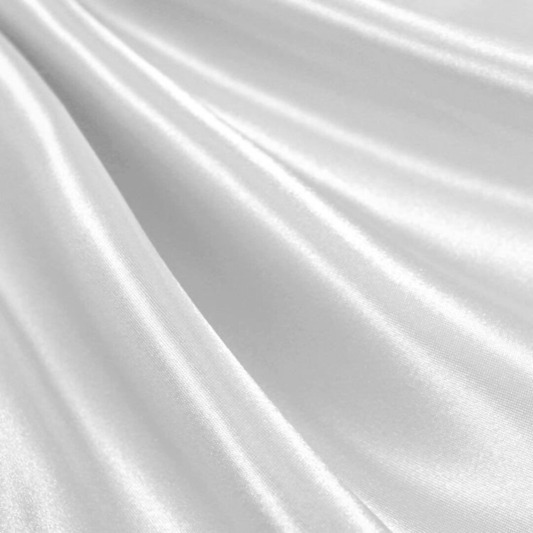 White_ Medium High Quality Satin Fabric Sold by the Yard/ 60'' Wide ...
