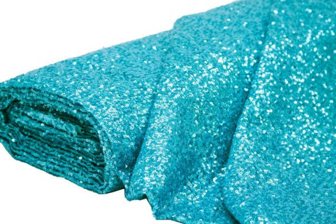 Fabulous Turquoise Spangle/glitz Sequins 55" Sold by Yard Decorations ...
