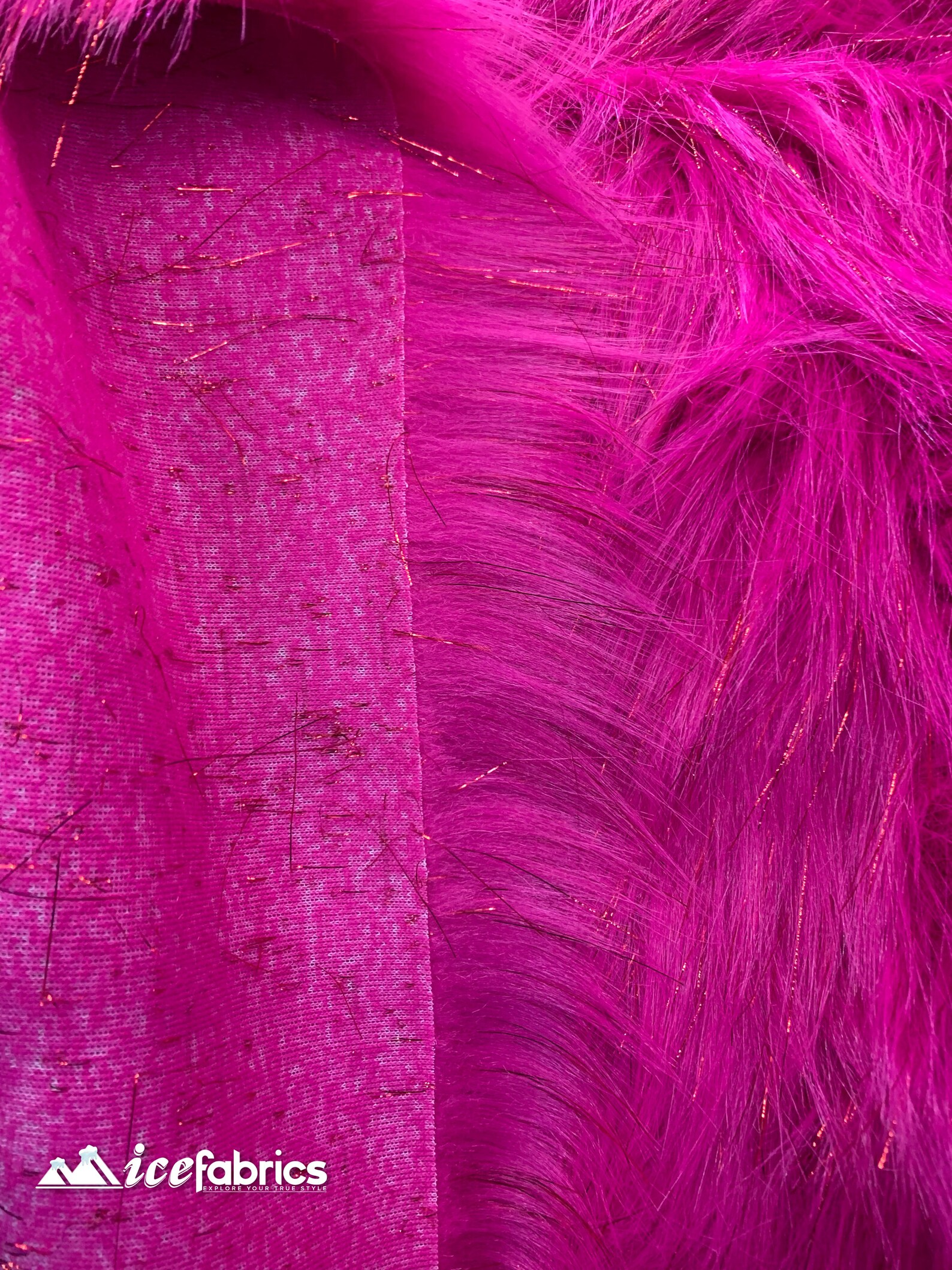Animal Fake Faux Fur Fabric by the Yard 2 Tone Shiny Tinsel - Etsy