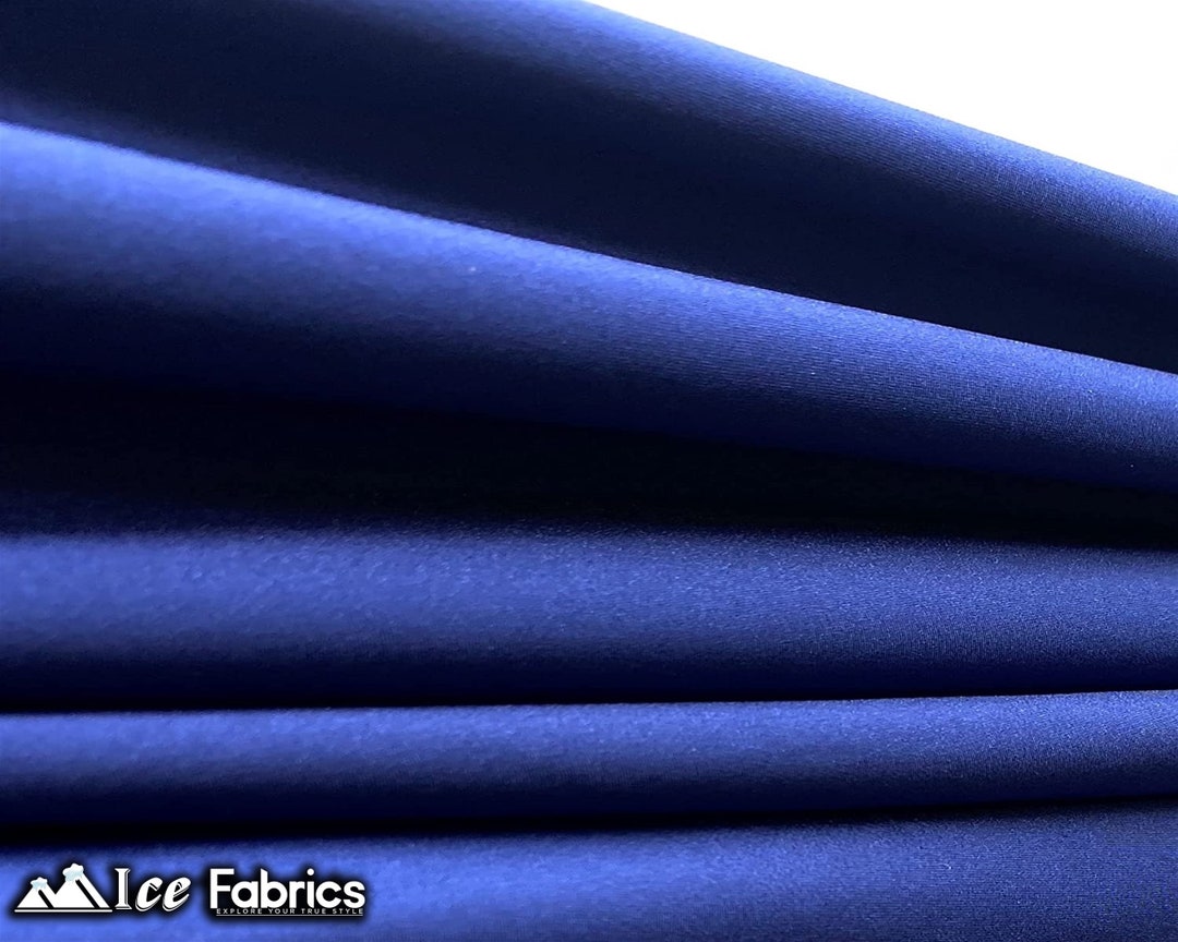 Royal Blue Shiny Nylon Spandex Fabric by the Yard | 4 Way Stretch ...