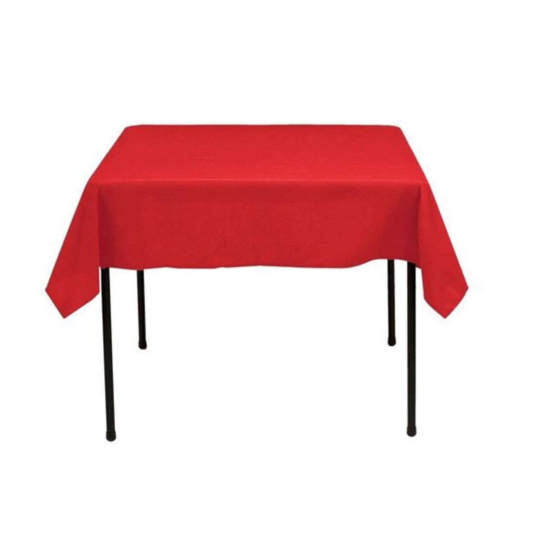 Square Tablecloth 60 X 60 Inch Red Square Table Cloth for Square or ...