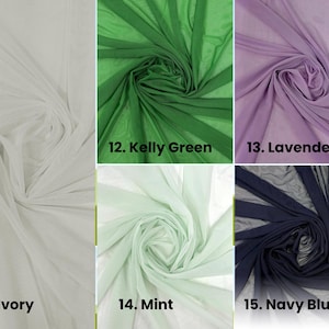 4 Way Stretch Power Mesh Fabric by the Yard | Nylon Spandex Fabric ...