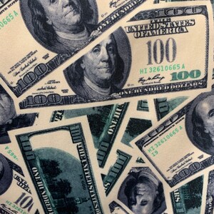 US Dollar Money Print Nylon Spandex Fabric by the Yard/ Swimsuit Fabric ...