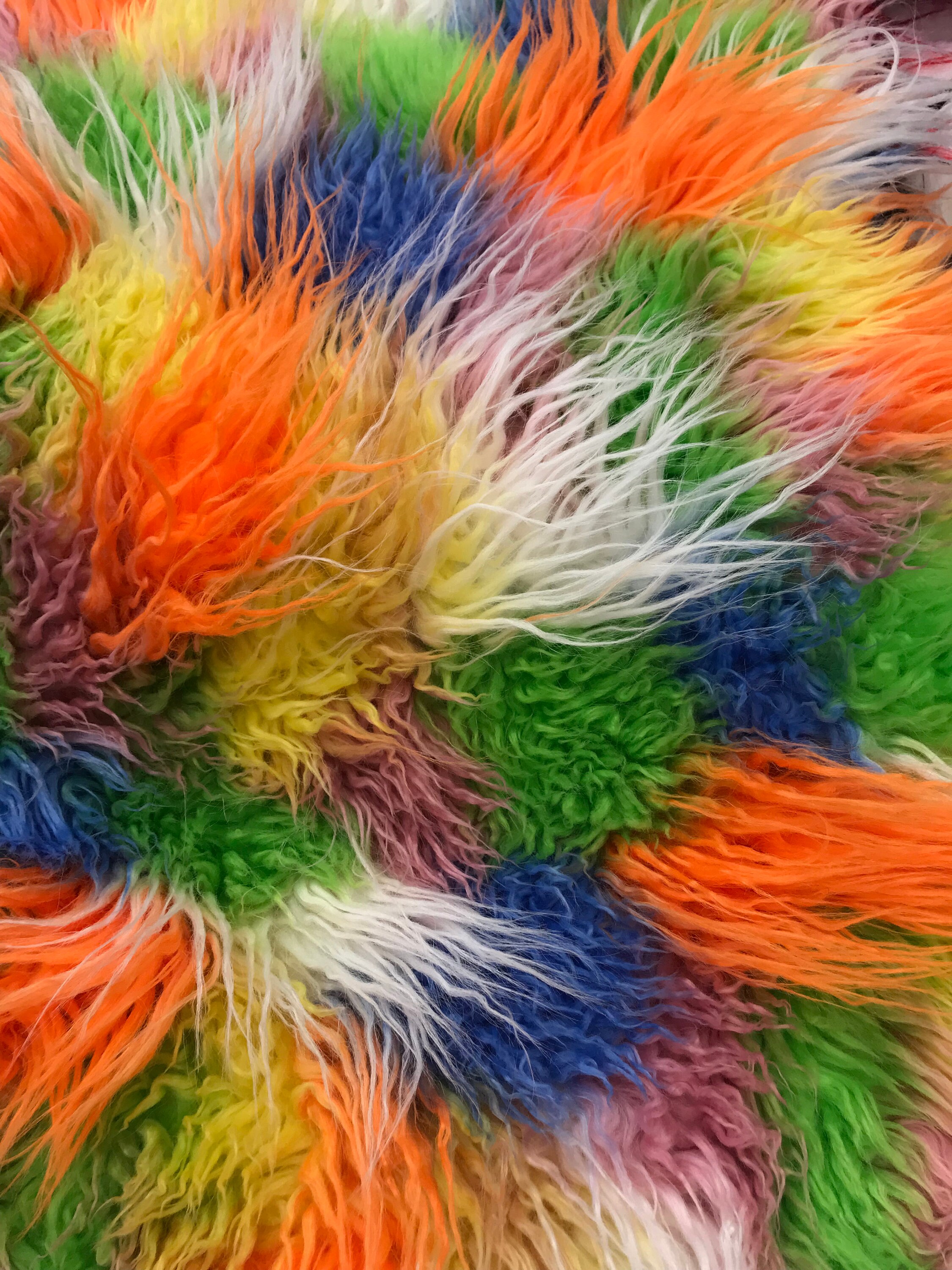 Rainbow Striped Faux Fur Rainbow 2 by the Yard Diy Costume | Etsy