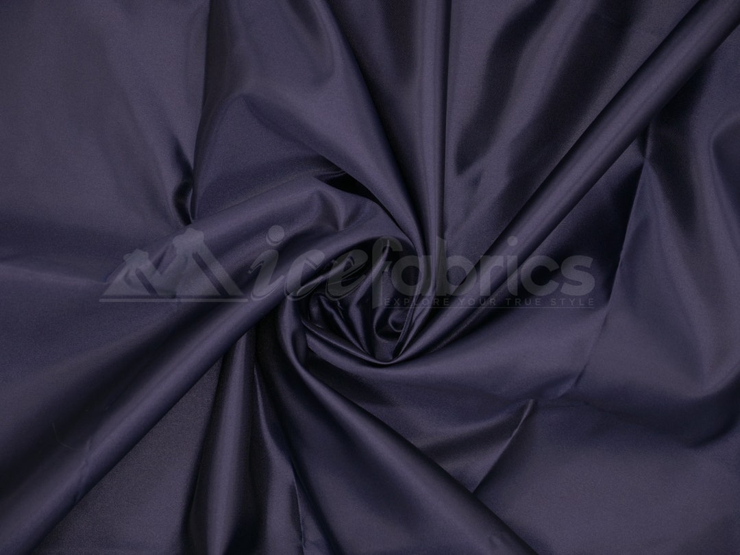 Navy Blue Silky Bridal Satin Fabric by the Yard _ Charmeuse Thick Heavy ...
