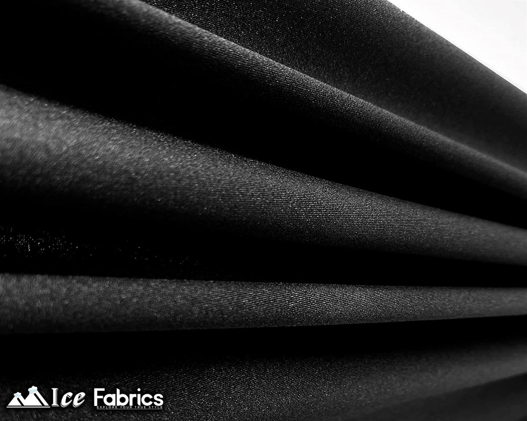 Black Shiny Nylon Spandex Fabric by the Yard | 4 Way Stretch Fabric ...