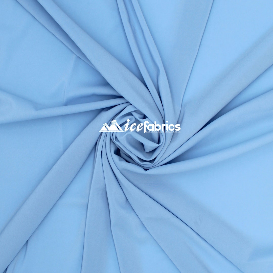 Sky Blue_ Silky Stretch Chiffon Fabric- by the Yard- %10 Spandex ...
