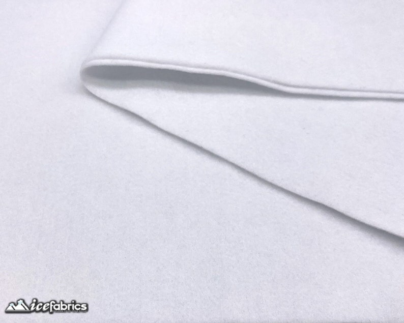 Snow White Acrylic Felt Fabric by the Yard | Crafts Fabric | 72” Inches ...