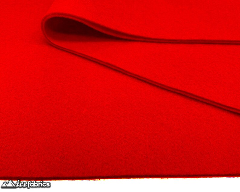 Red Acrylic Felt Fabric by the Yard | Crafts Fabric | 72” Inches Wide ...