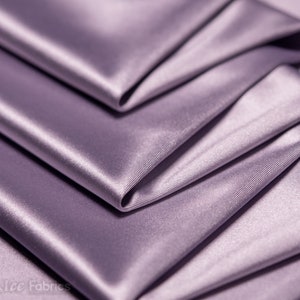 Lavender 4 Way Stretch Silky Spandex Satin Fabric by the Yard | Shiny ...