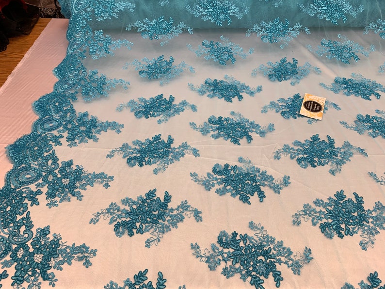 French Design Flower/floral Mesh Lace (by the Yard)(half Yard ...