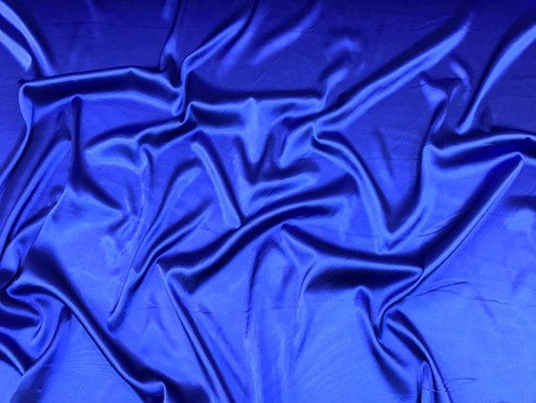 Stretch ROYAL BLUE Shiny Silky Charmeuse Satin Fabric 60 Wide for ...