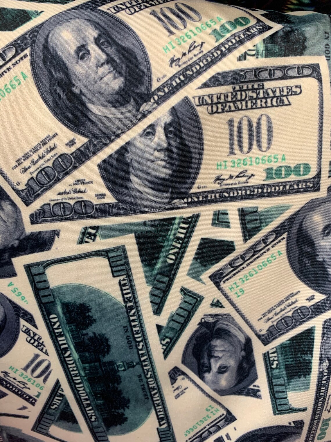 US Dollar Money Print Nylon Spandex Fabric by the Yard/ - Etsy