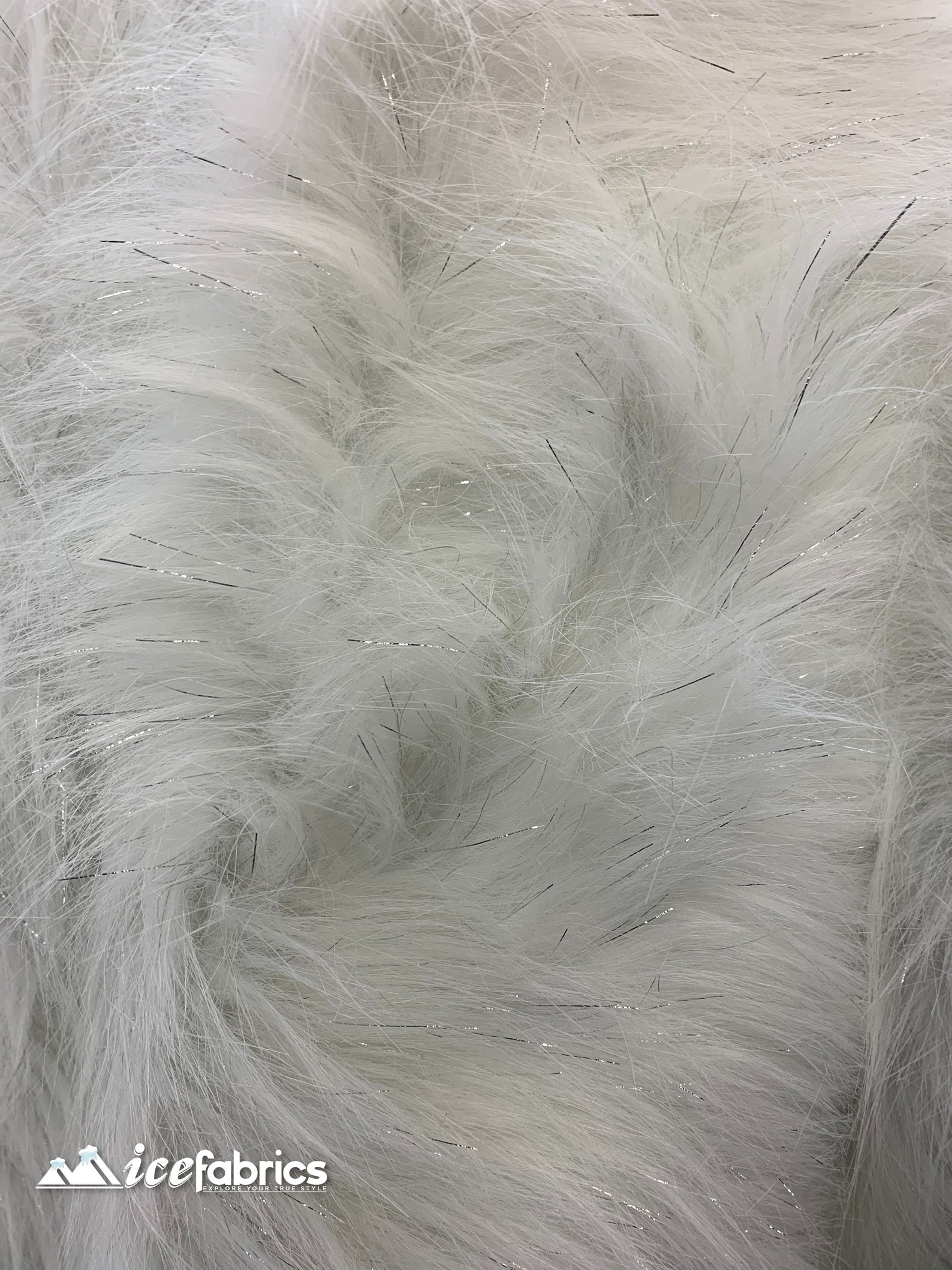 Animal Fake Faux Fur Fabric by the Yard 2 Tone Shiny Tinsel | Etsy