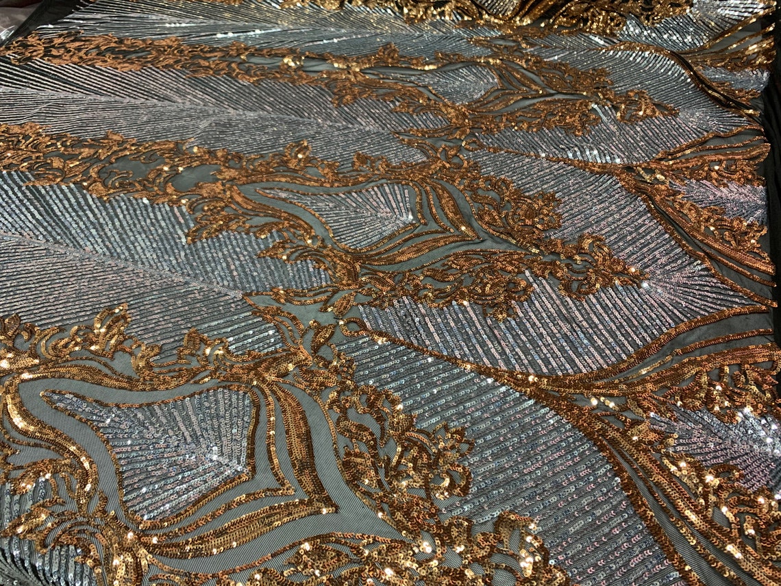 Silver Spandex Fabric- 4 Way Stretch Sequin Fabric by the Yard ...