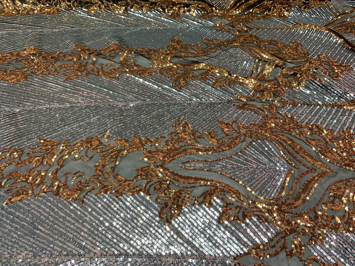 Silver Spandex Fabric- 4 Way Stretch Sequin Fabric by the Yard ...