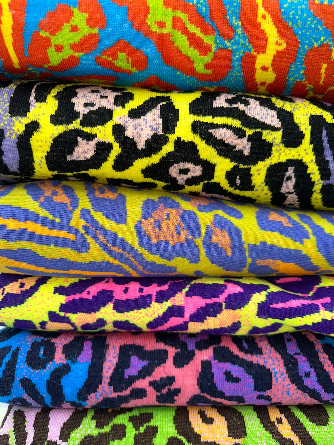 Orange Yellow Leopard Faux Fur Fabric Short Pile Fur Fabric by the Yard ...