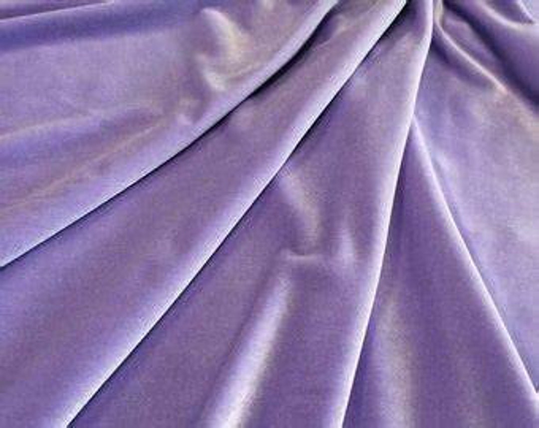 French (lilac) Stretch Velvet Spandex 4 Way Stretch Velvet Fabric Sold ...