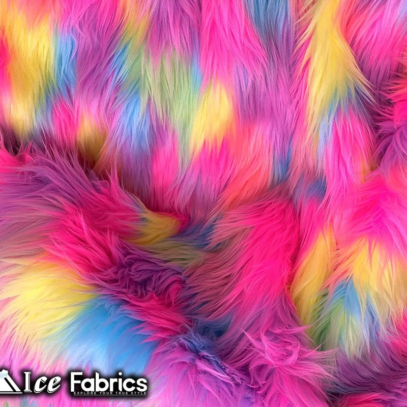 Rainbow Faux Fur - Etsy