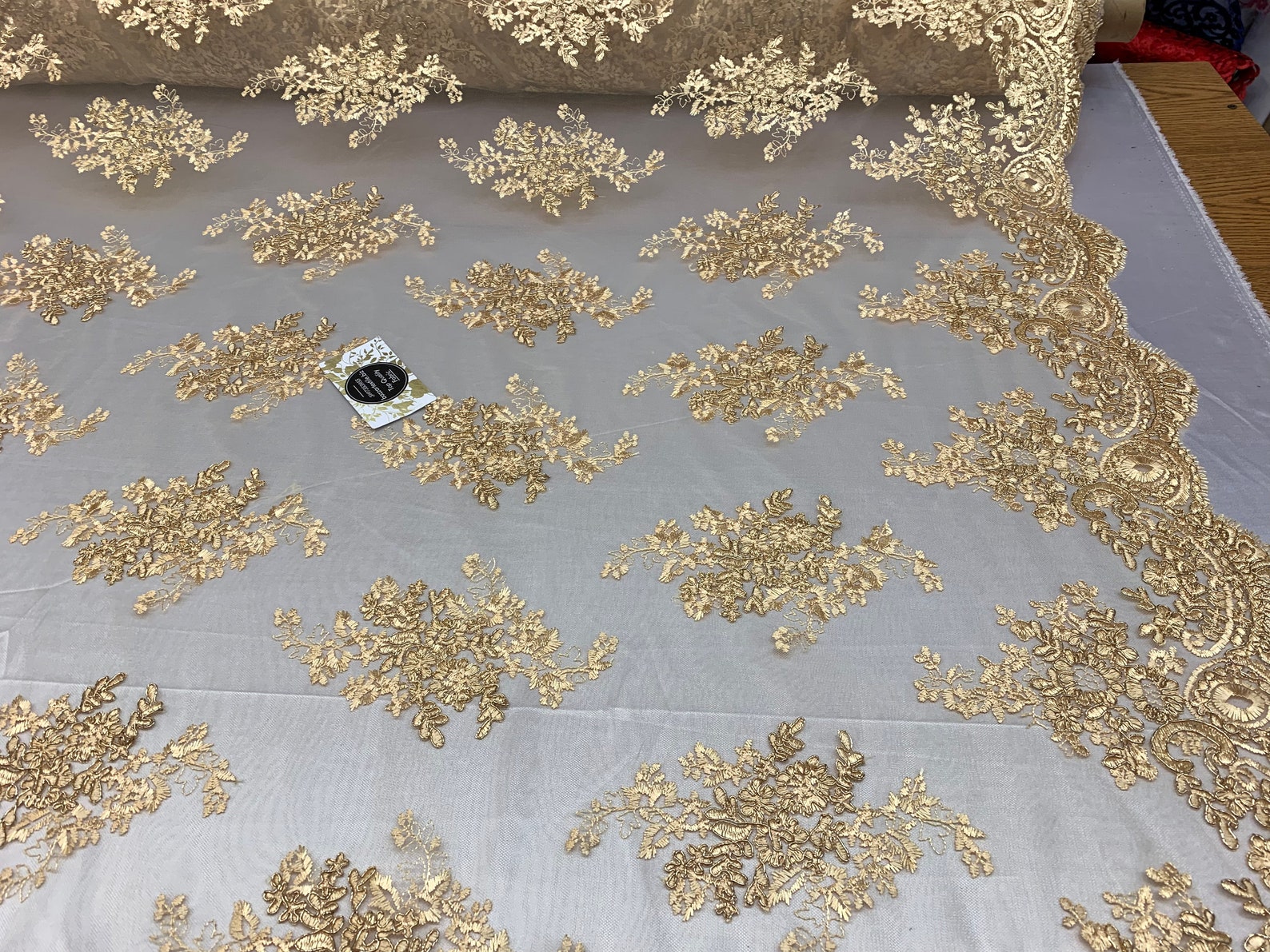 French Design Flower/floral Mesh Lace (by the Yard Embroidery Lace ...