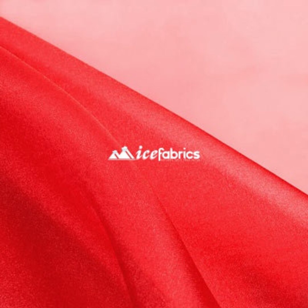 Red_ Crystal Sheer Organza Fabric by the Yard and by the Roll- for ...