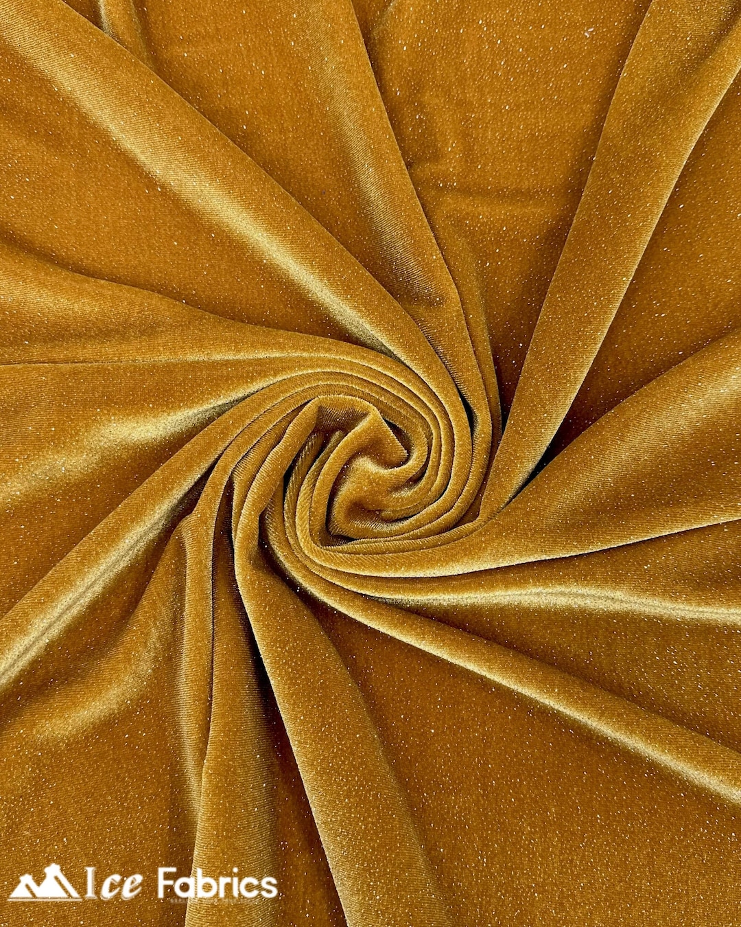 Gold Velvet Fabric by the Yard | Shiny Glitter Spandex Fabric | on ...