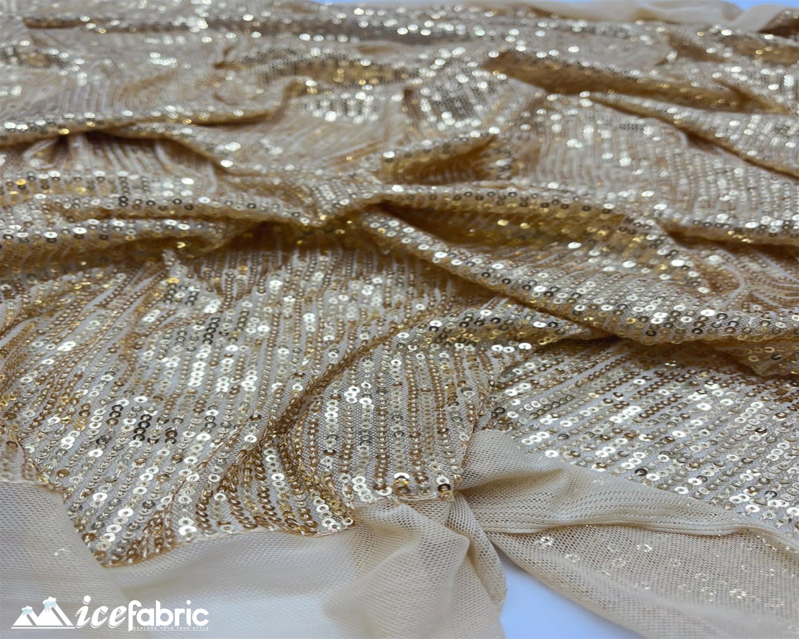 Elegant Gold Mini Sequin Fabric by the Yard 2 Way Stretch - Etsy