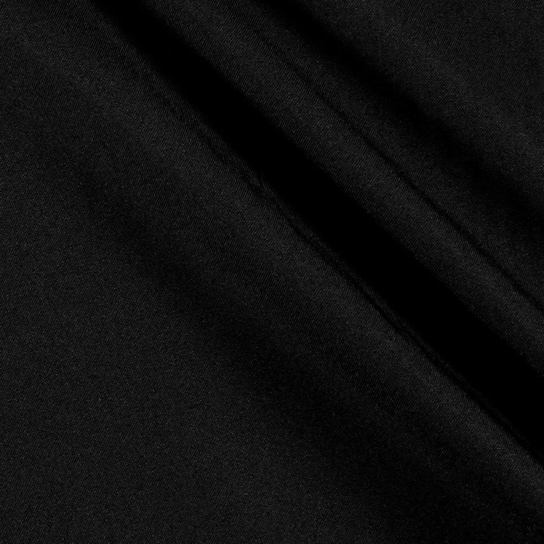 Black Solid Poly Poplin Fabric by the Yard - ''60 Width - Polyester ...