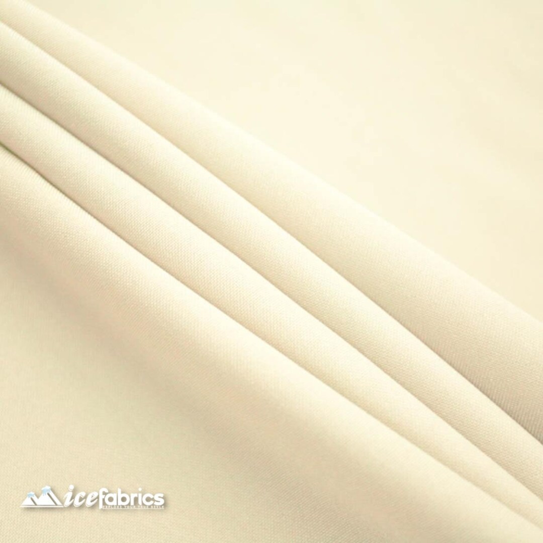 Ivory Solid Poly Poplin Fabric by the Yard - ''60 Width - Polyester ...