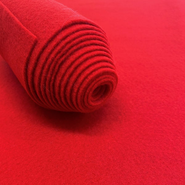 Thick Red Felt Fabric - Etsy