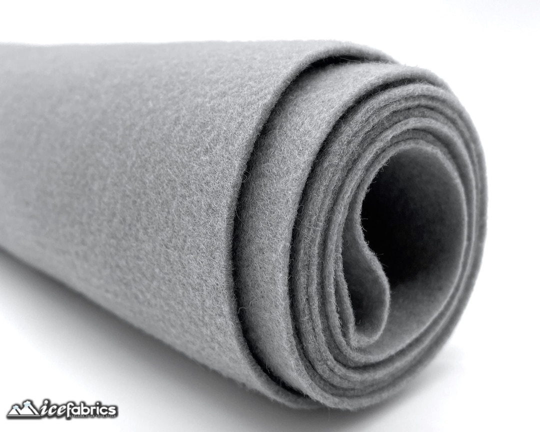 Solid Grey Acrylic Felt Fabric by the Yard | Crafts Fabric | 72” Inches ...