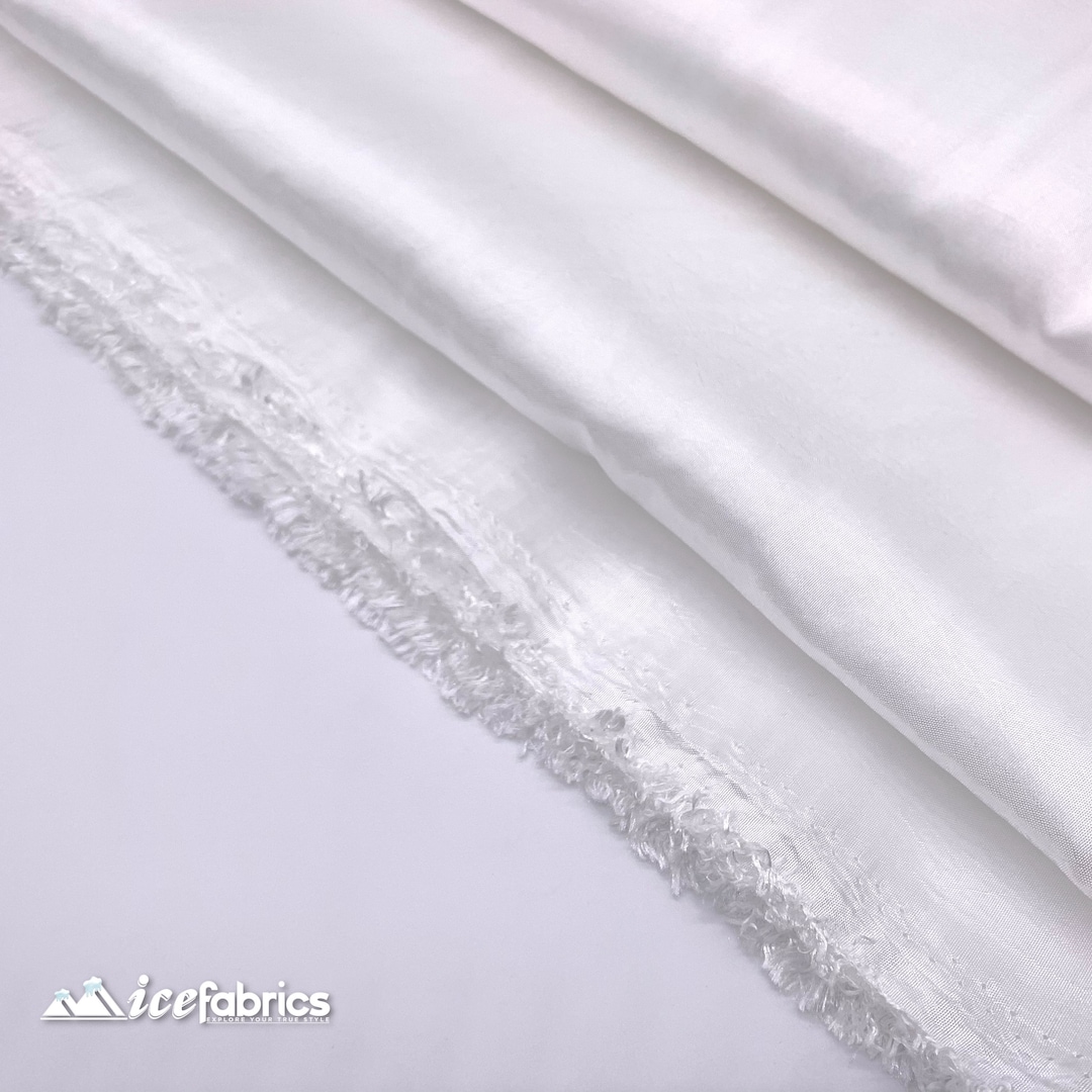 Luxury Taffeta Fabric by the Yard _ WHITE_ "60 WIDTH _ Solid Taffeta ...