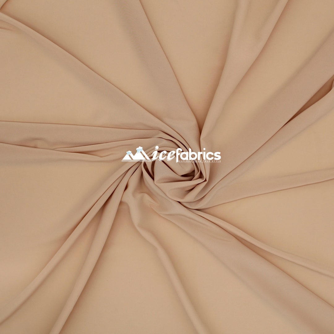 Nude_ Silky Stretch Chiffon Fabric- by the Yard- %10 Spandex Chiffon ...