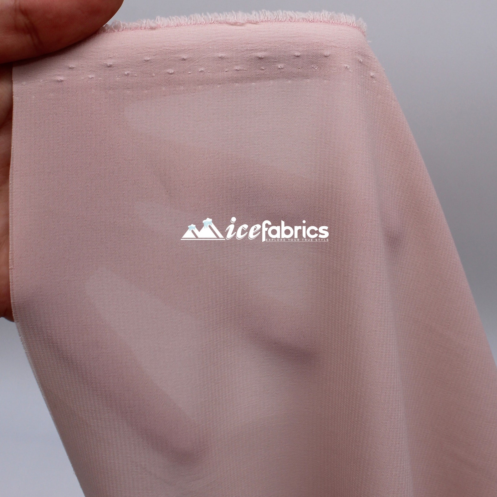 Dusty Rose_ Silky Stretch Chiffon Fabric- by the Yard- %10 Spandex ...