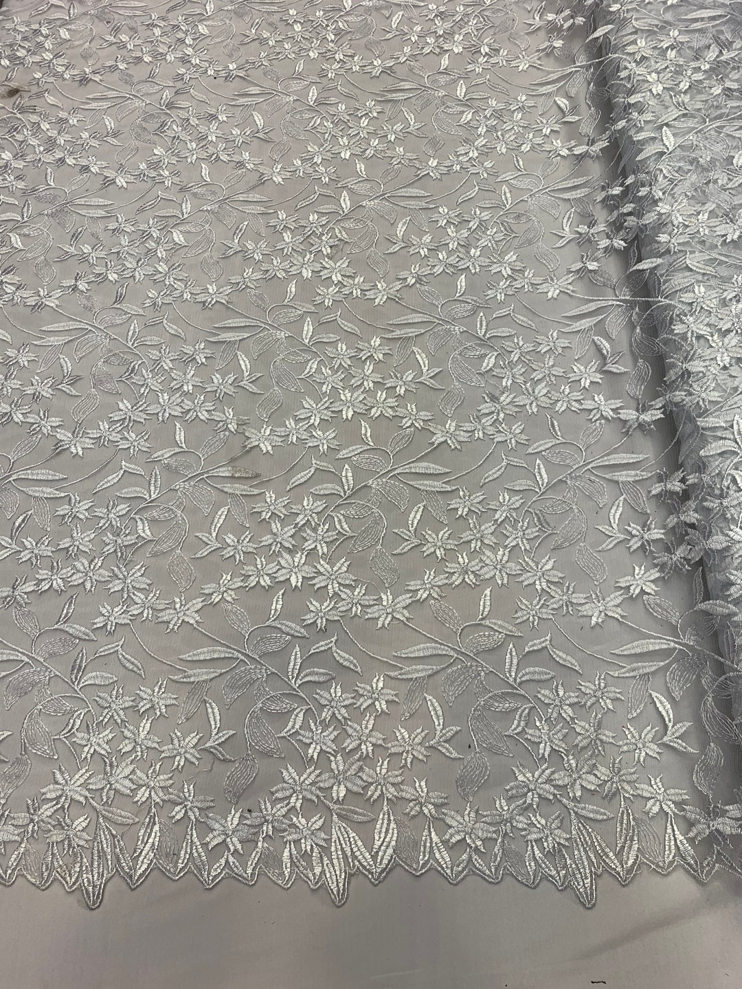 White Fabric by the Yard for Decorations, Tablecloths, Fabric Fashion ...