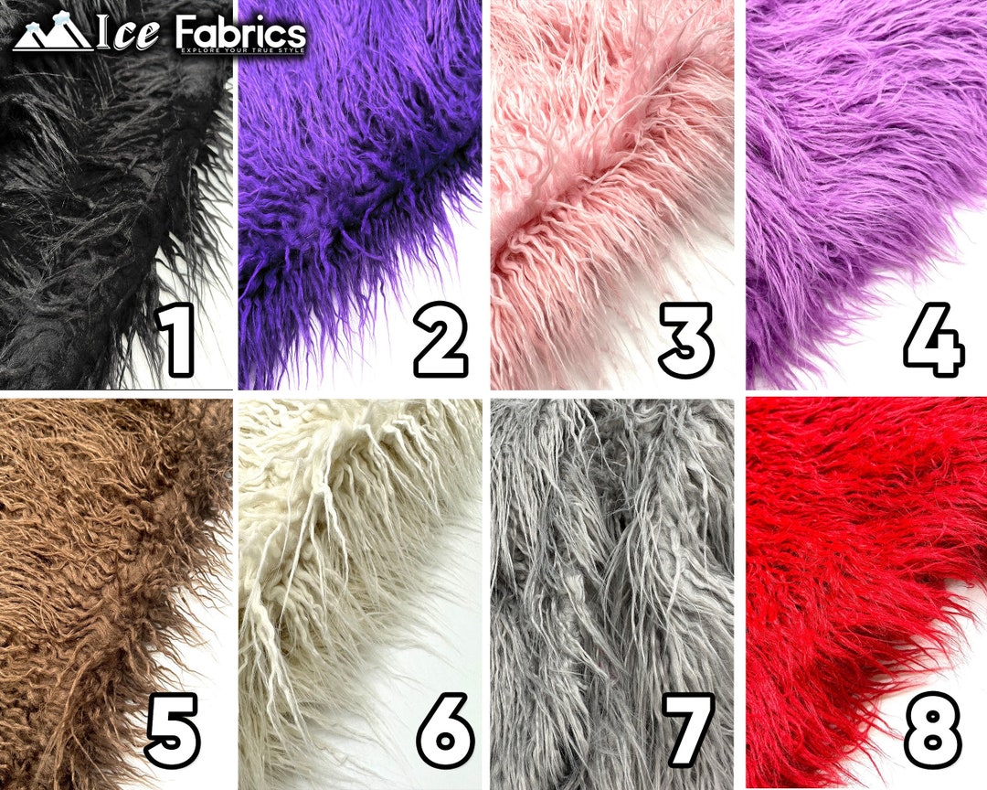 Yeti Mongolian Long Pile Faux Fur Fabric | by the Yard | Fake Fur ...