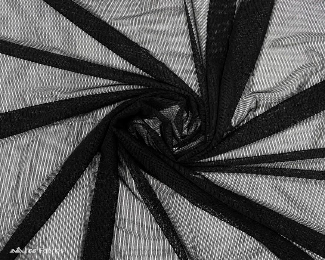 Black Stretch Power Mesh Fabric | 4 Way Stretch Nylon Power Mesh Fabric ...