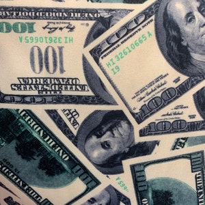 US Dollar Money Print Nylon Spandex Fabric by the Yard/ Swimsuit Fabric ...