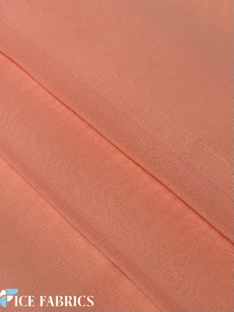 Peach Soft Silky Chiffon Fabric by the Yard Matte Chiffon Fabric (60 ...