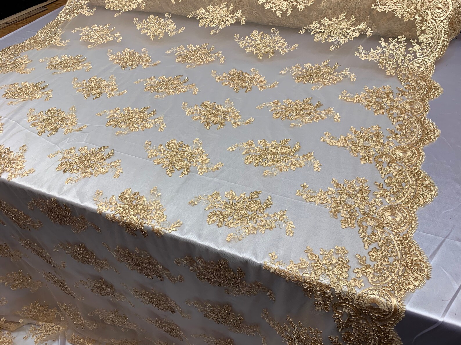French Design Flower/floral Mesh Lace (by the Yard Embroidery Lace ...
