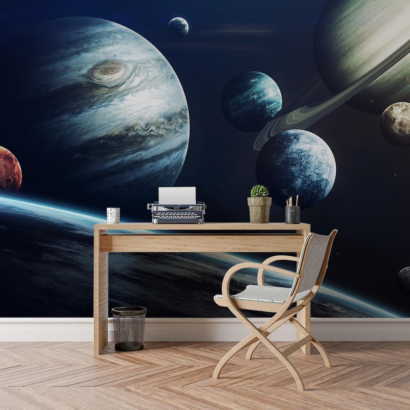 Space Wall Mural - Etsy