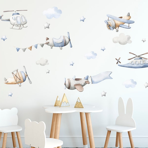 Airplane Wall Decals - Etsy