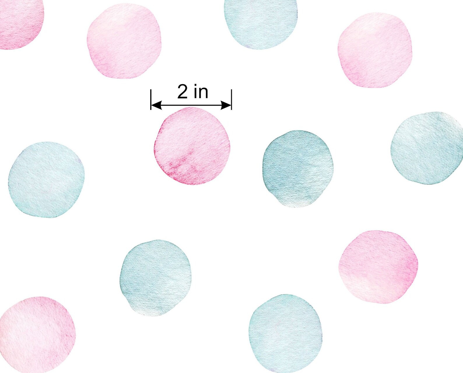 Watercolor Polka Dots Wallpaper Nursery Wall Decor Peel and Stick Gray ...