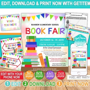 Book Fair Flyer, Scholastic Book Fair, Book Fair Bundle, School Poster ...