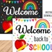 Welcome Back to School Sign Classroom School Poster Classroom Rainbow ...