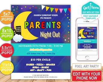 Parent Night Out Flyer - Etsy