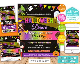 Halloween Dance Flyer - Etsy