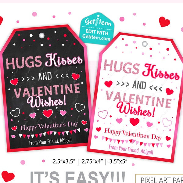 Hugs and Kisses Tags - Etsy