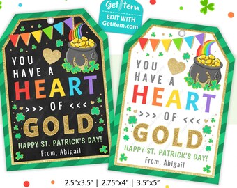 You Have a Heart of Gold Printable Gift Tag File Volunteer - Etsy